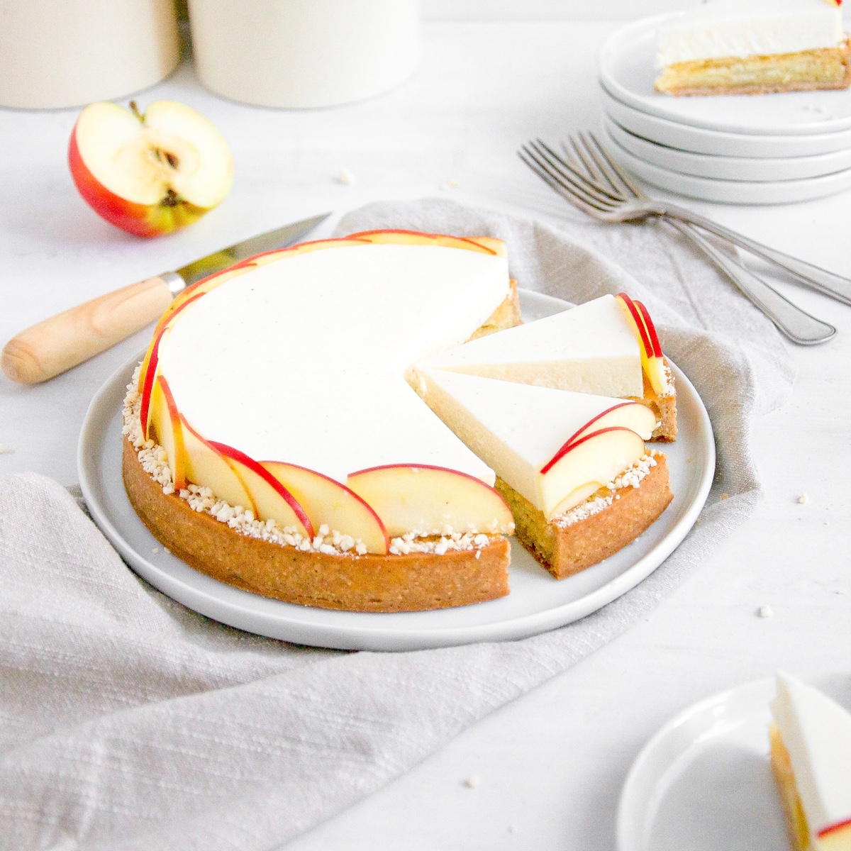 Apple Mousse Tart - Julie Marie Eats