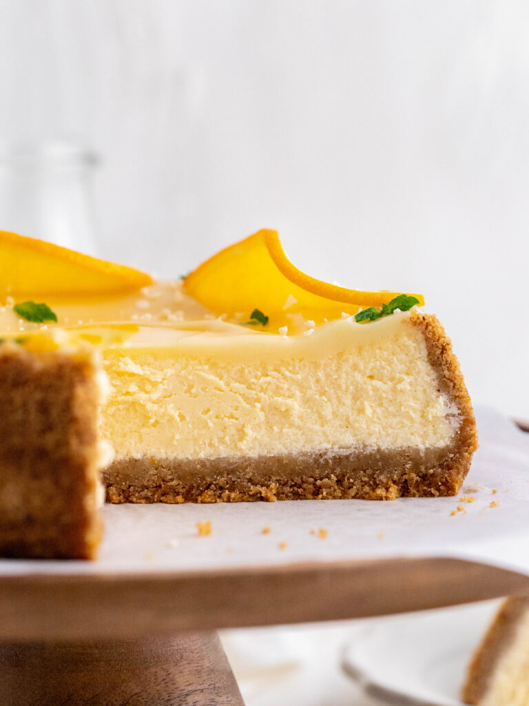 Aperol Spritz Cheesecake - Julie Marie Eats