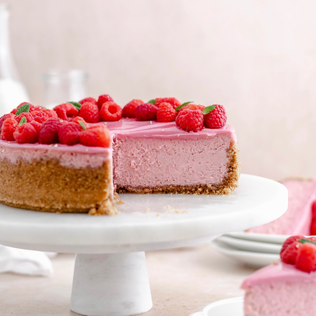 Raspberry Cheesecake - Julie Marie Eats