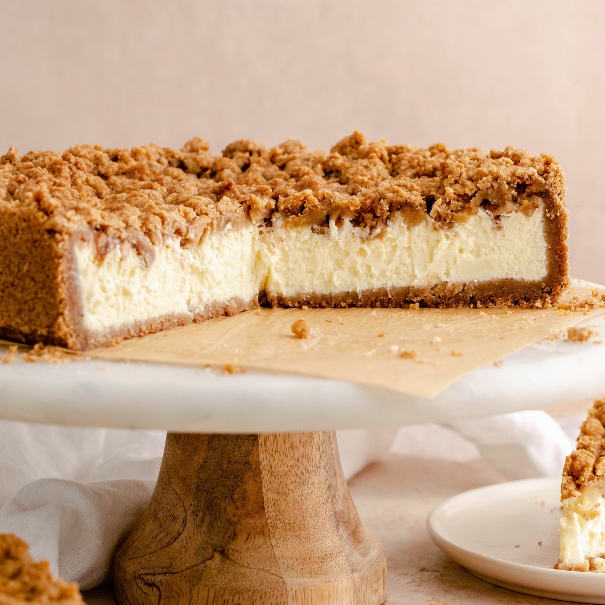 Apple Crumble Cheesecake - Julie Marie Eats