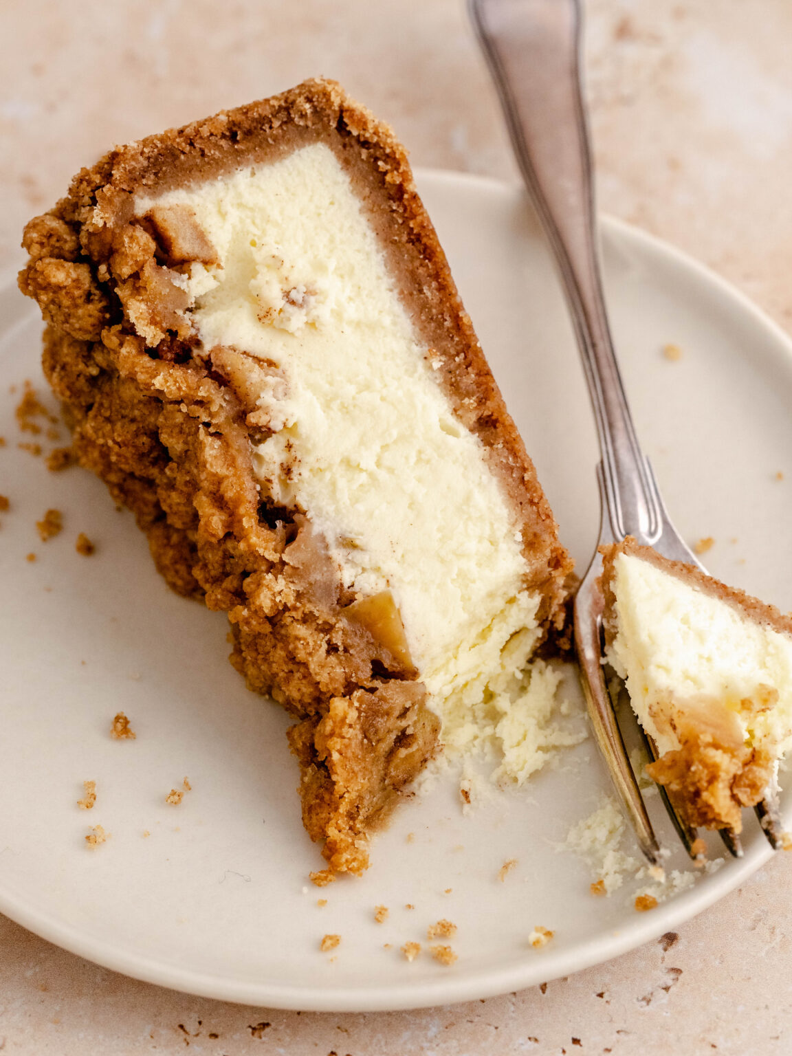 Apple Crumble Cheesecake - Julie Marie Eats