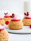 Raspberry Choux au Craquelin - Julie Marie Eats