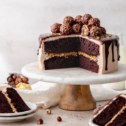 Ferrero Rocher Cake - Julie Marie Eats