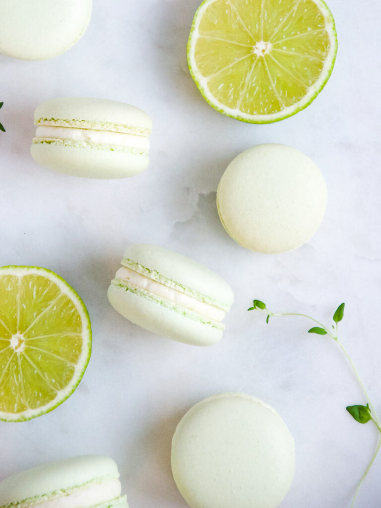 Zesty Lime Macarons - Julie Marie Eats
