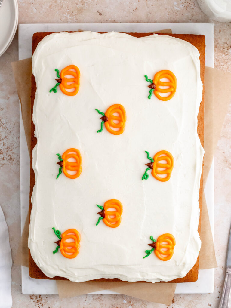 Pumpkin Sheet Cake - Julie Marie Eats
