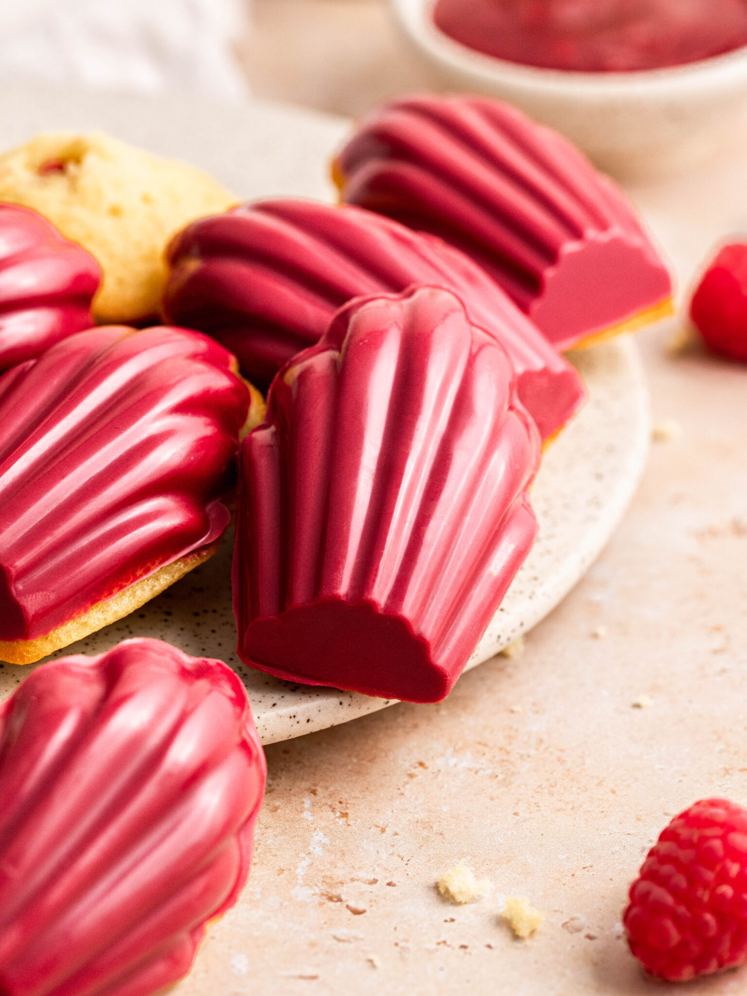 Raspberry Madeleines - Julie Marie Eats