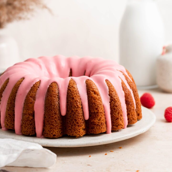 Raspberry Bundt Cake - Julie Marie Eats