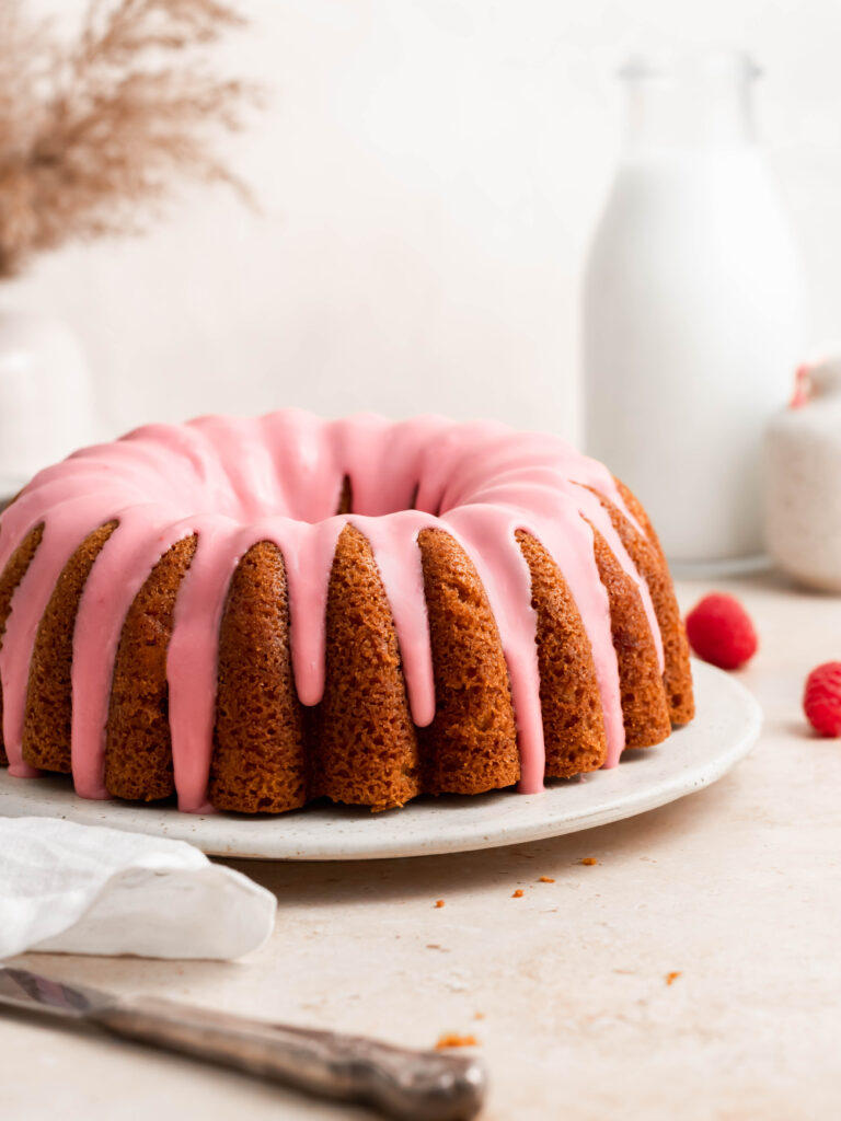 Raspberry Bundt Cake - Julie Marie Eats