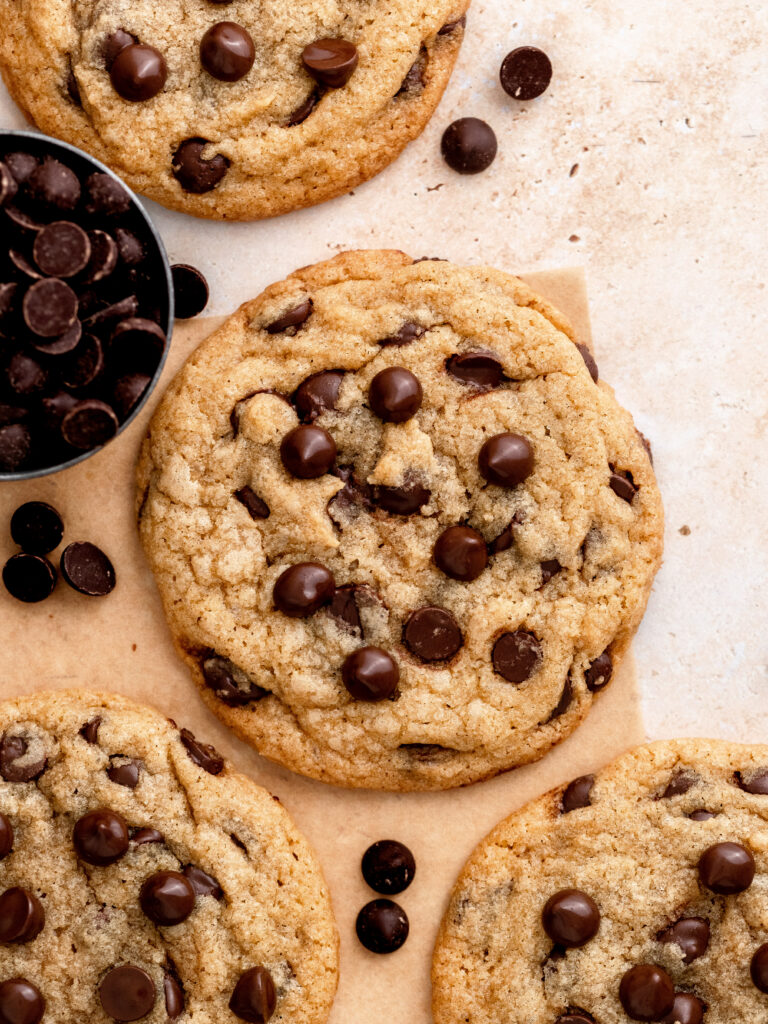 Bakery Style Chocolate Chip Cookies - Julie Marie Eats