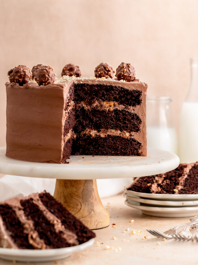 Ferrero Rocher Cake - Julie Marie Eats