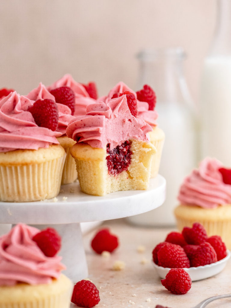 Raspberry Cupcakes - Julie Marie Eats