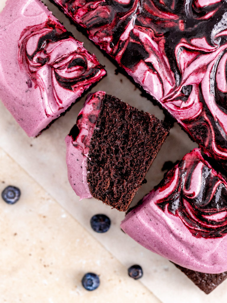 Blueberry Chocolate Cake - Julie Marie Eats