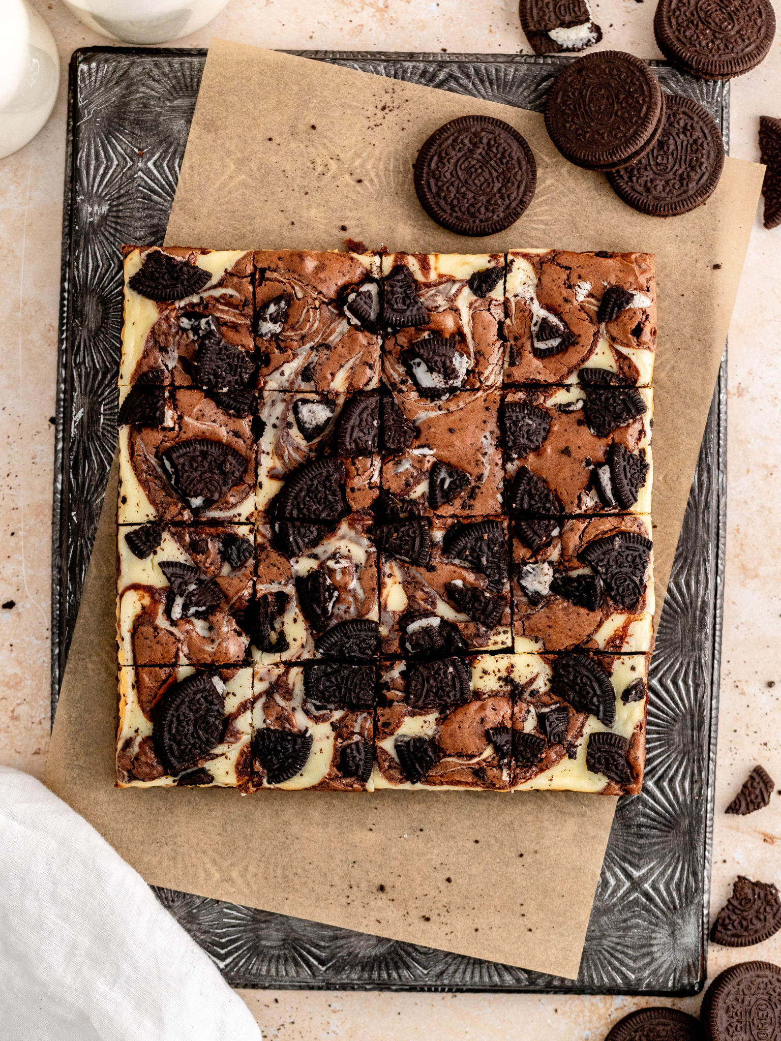 Oreo Cheesecake Brownies - Julie Marie Eats