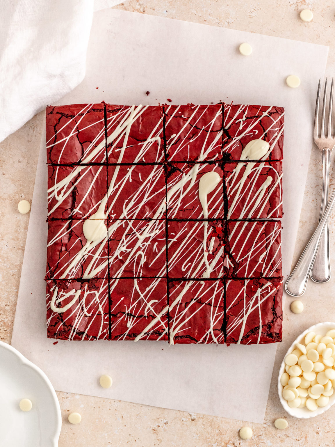 Red Velvet Brownies - Julie Marie Eats