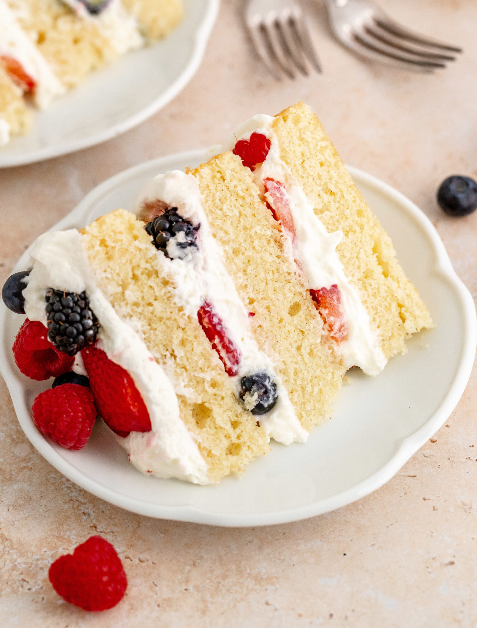 The Best Berry Cake - Julie Marie Eats