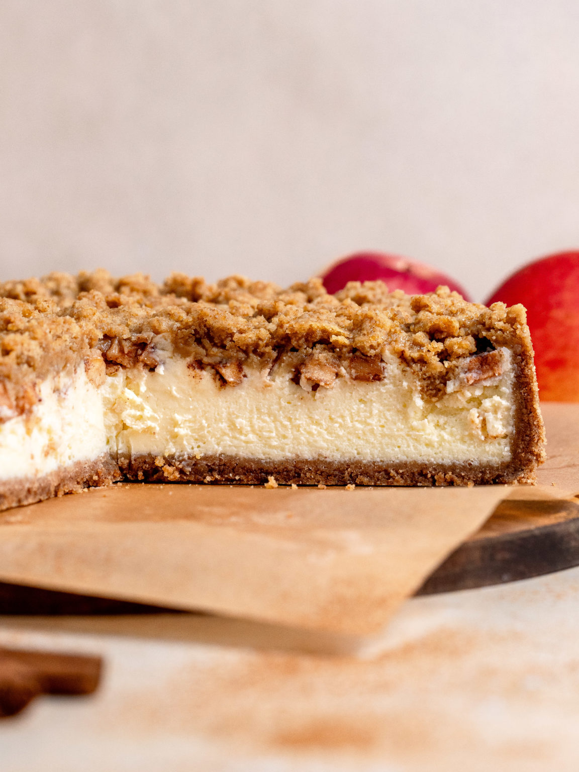 Apple Crumble Cheesecake - Julie Marie Eats