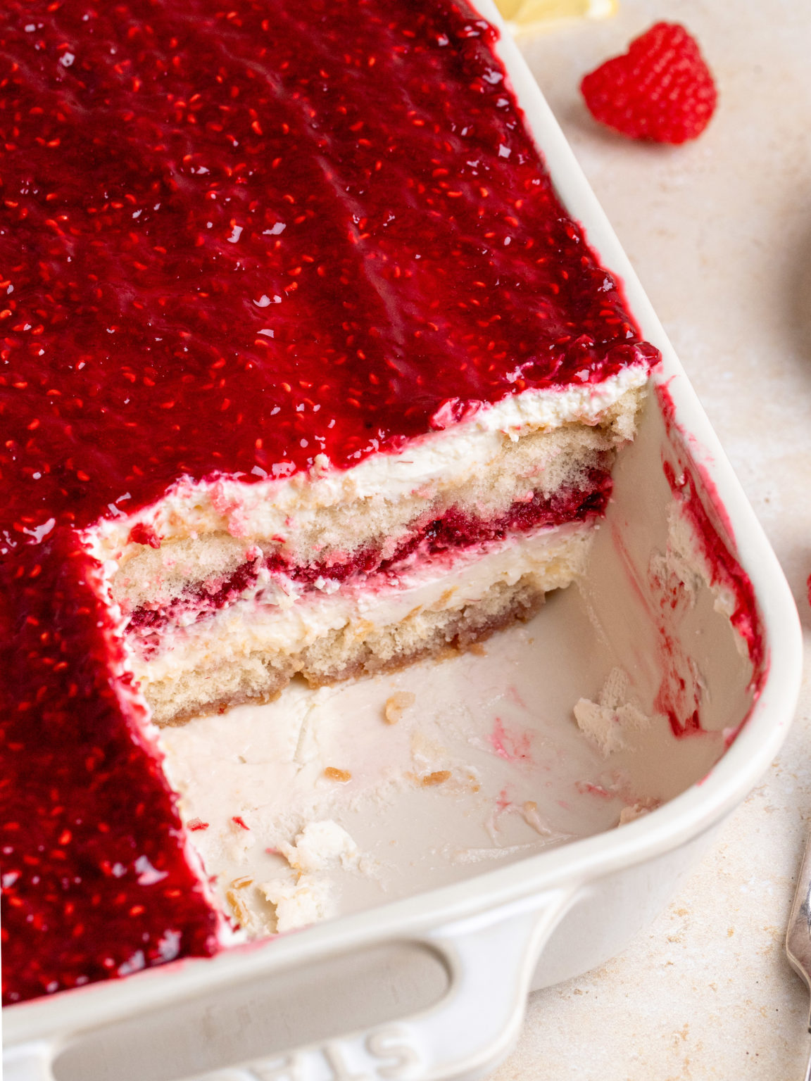 Fresh Raspberry Tiramisu - Julie Marie Eats