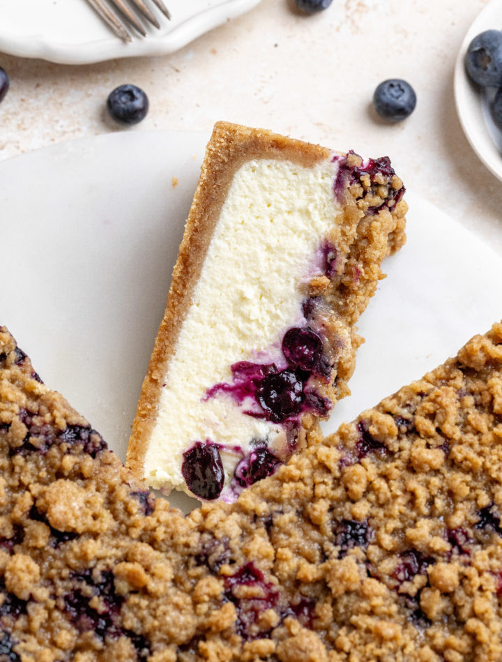 Blueberry Crumble Cheesecake - Julie Marie Eats