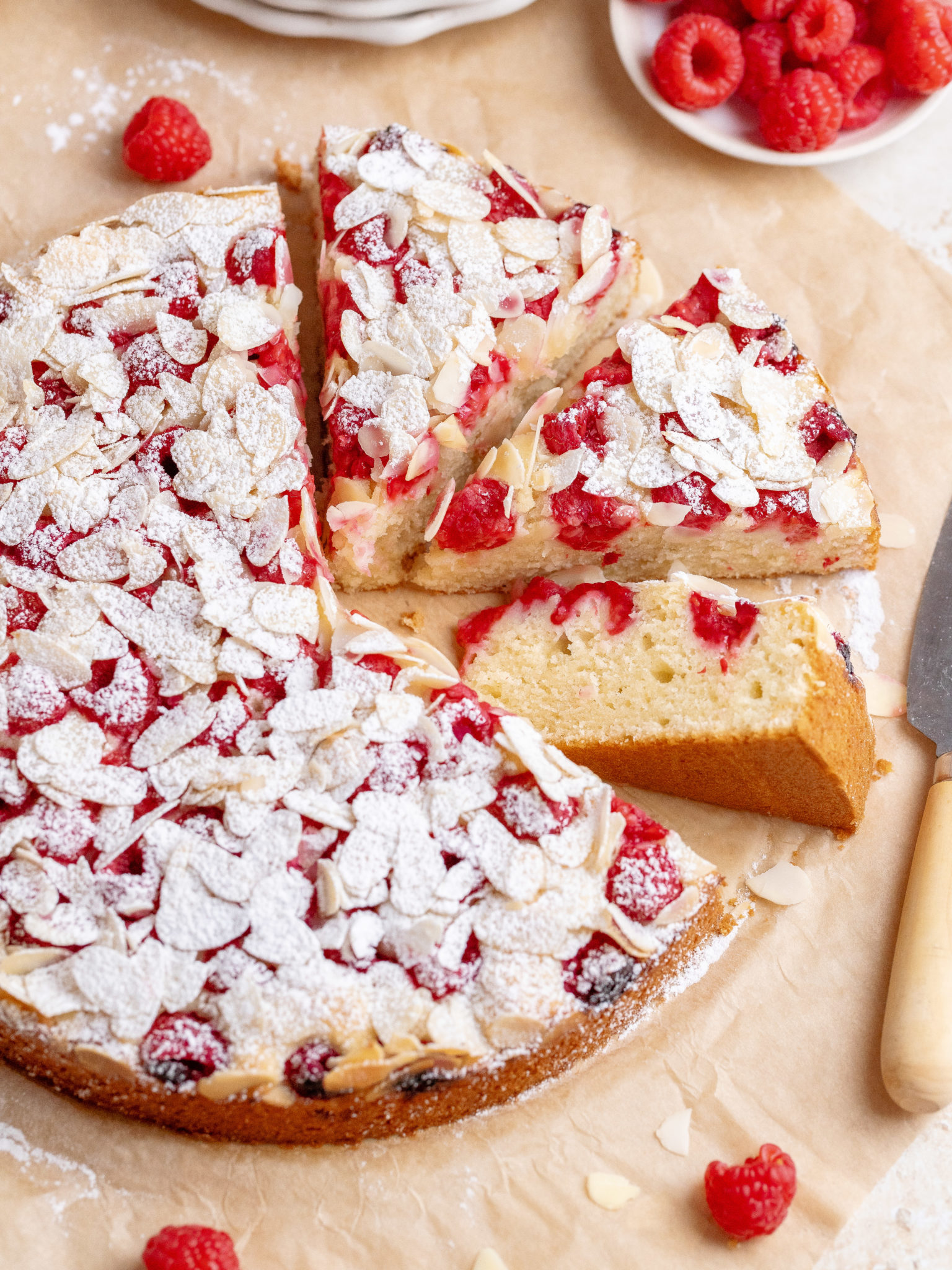 Raspberry Almond Cake - Julie Marie Eats