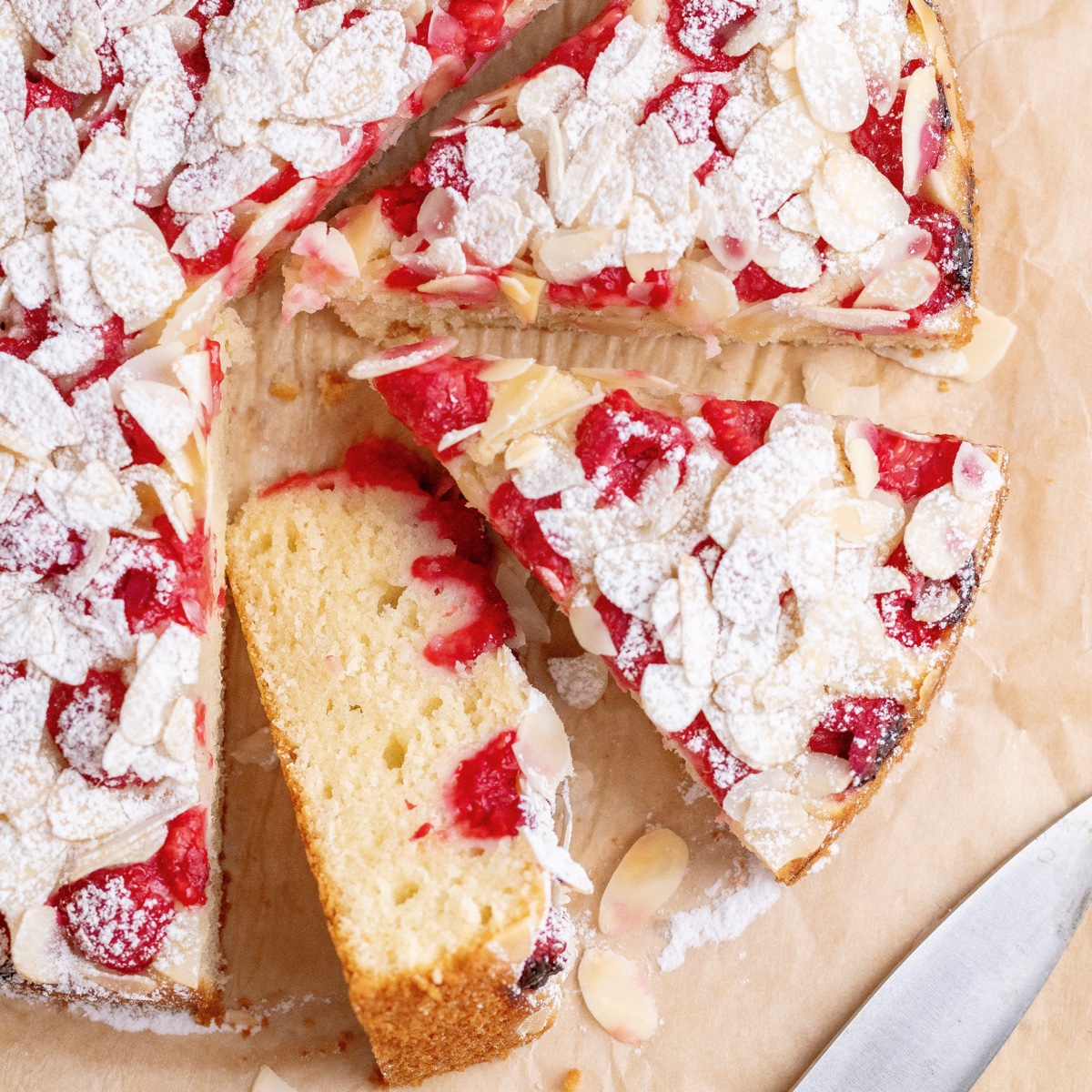 Raspberry Almond Cake - Julie Marie Eats