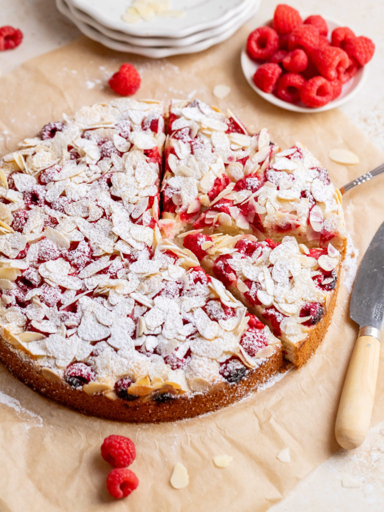 Raspberry Almond Cake - Julie Marie Eats