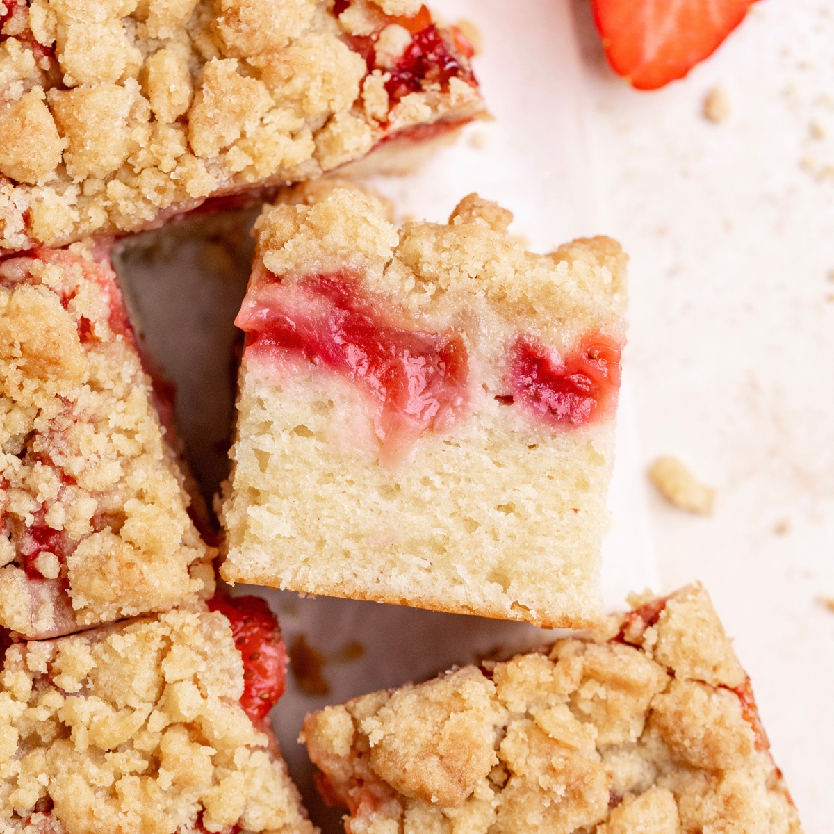 Strawberry Crumble Cake - Julie Marie Eats