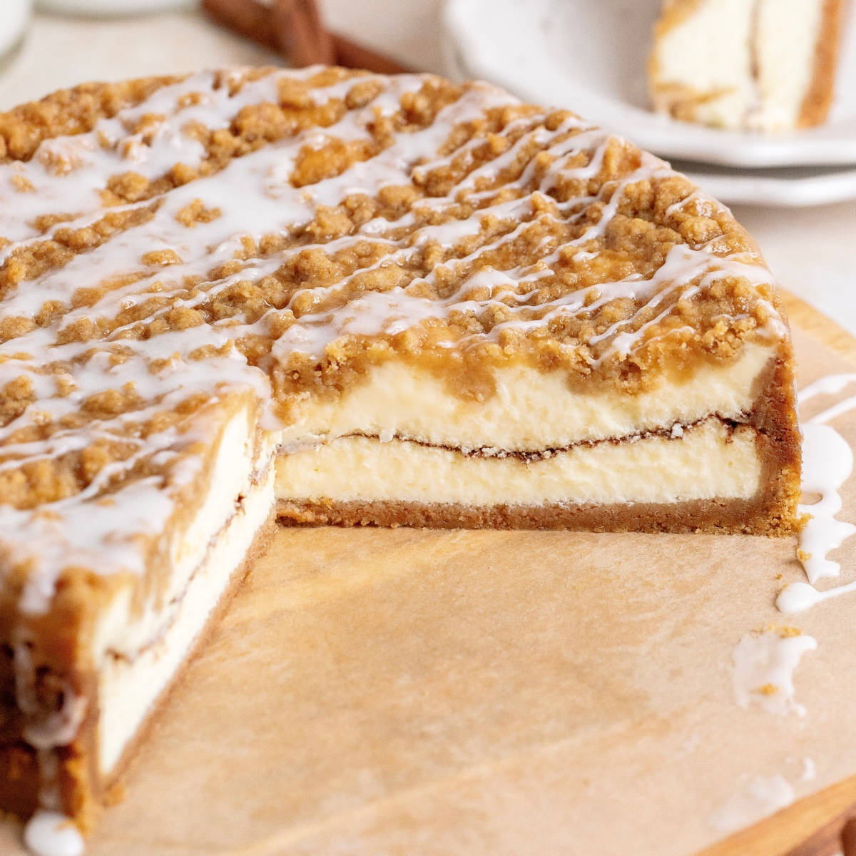 Coffee Cake Cheesecake - Julie Marie Eats
