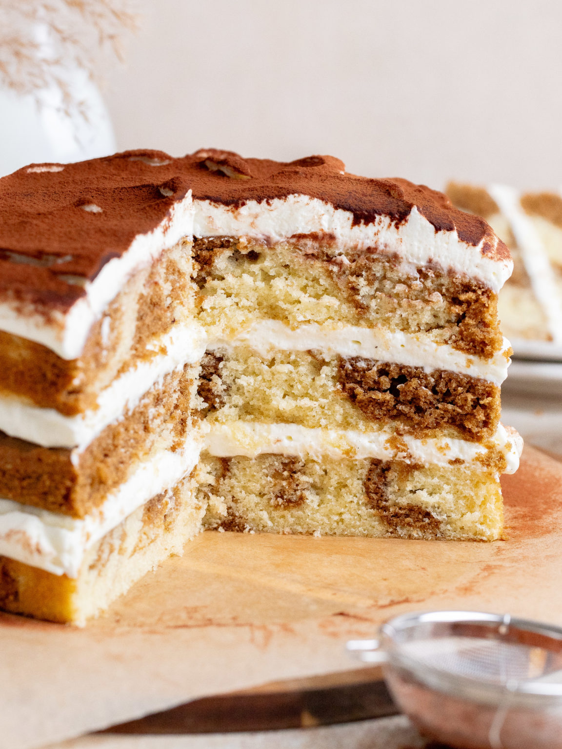 Tiramisu Layer Cake - Julie Marie Eats