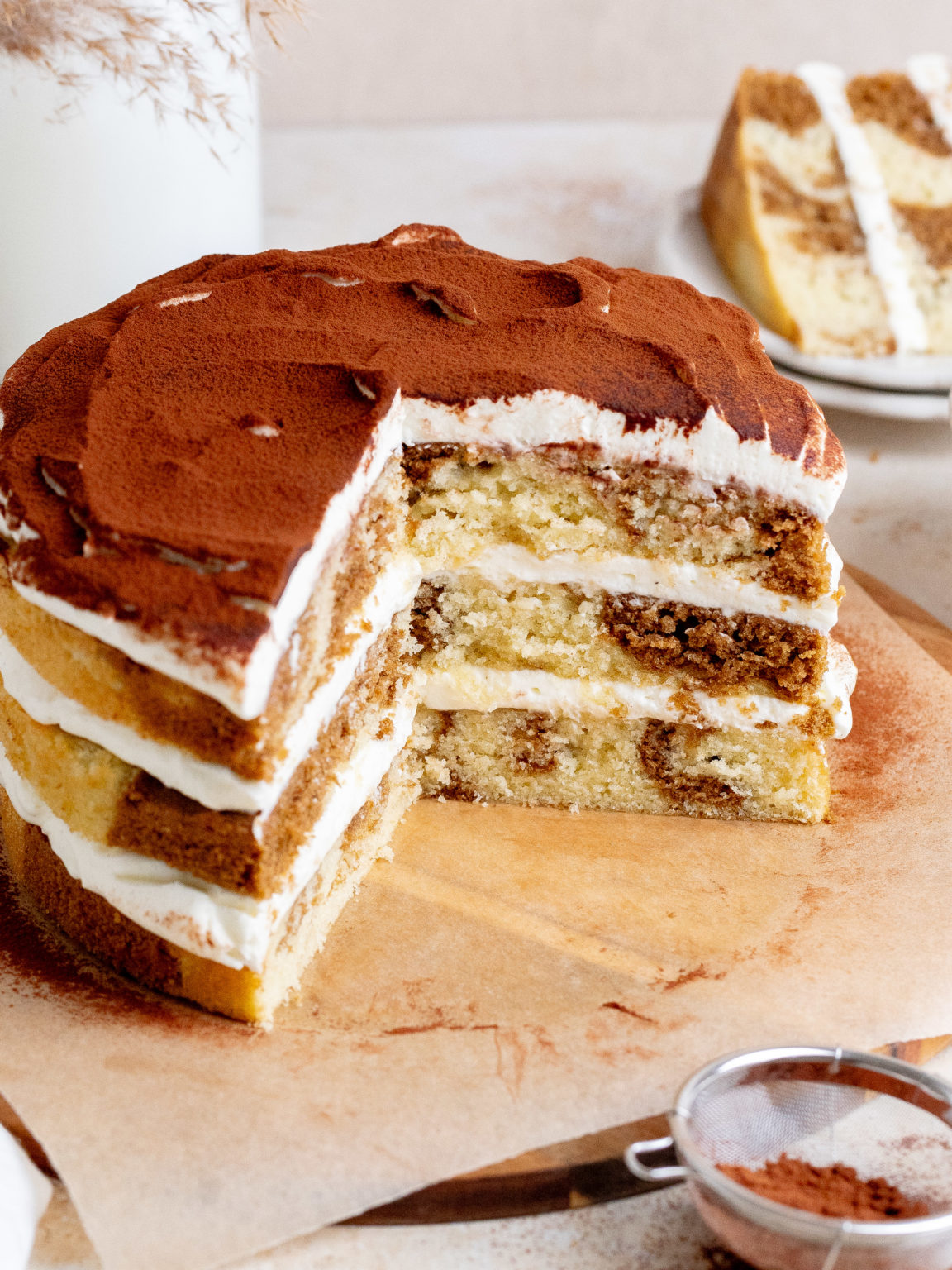 Tiramisu Layer Cake - Julie Marie Eats