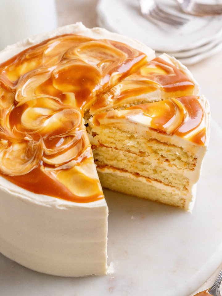 Salted Caramel Cake - Julie Marie Eats