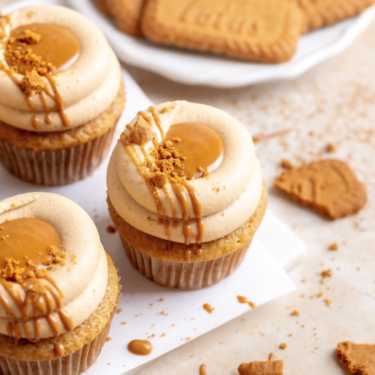 Biscoff Cupcakes - Julie Marie Eats