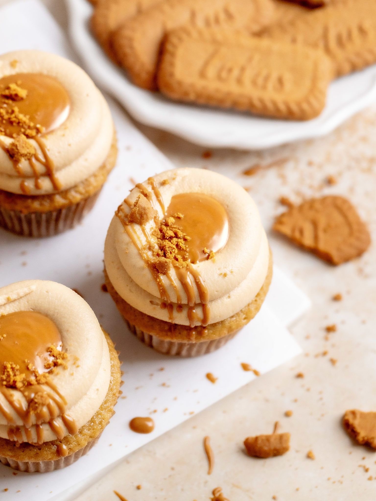Biscoff Cupcakes - Julie Marie Eats