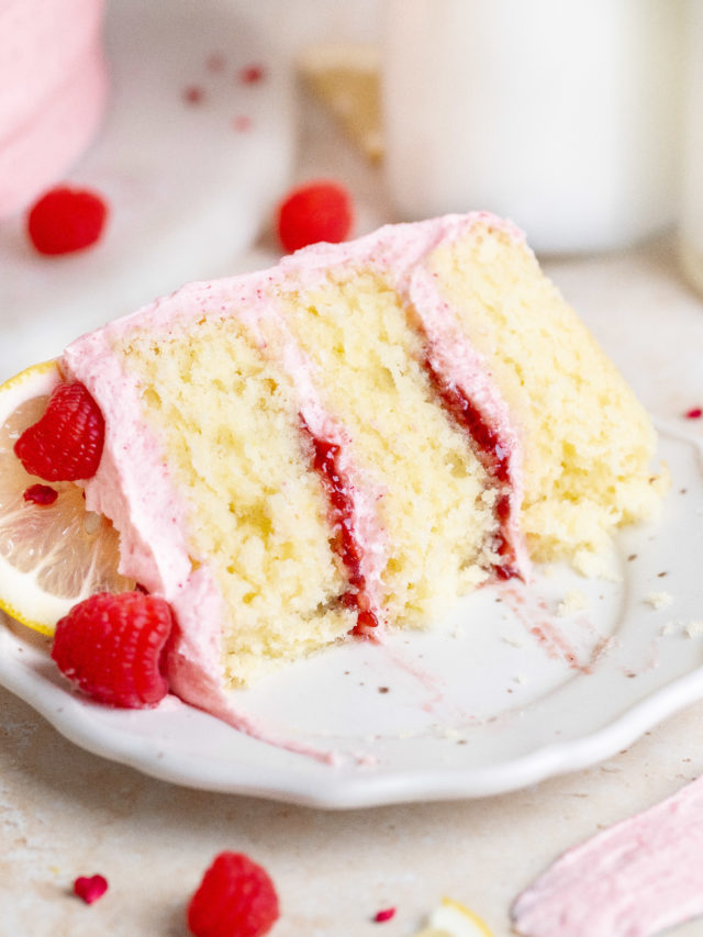 Lemon Raspberry Cake - Julie Marie Eats