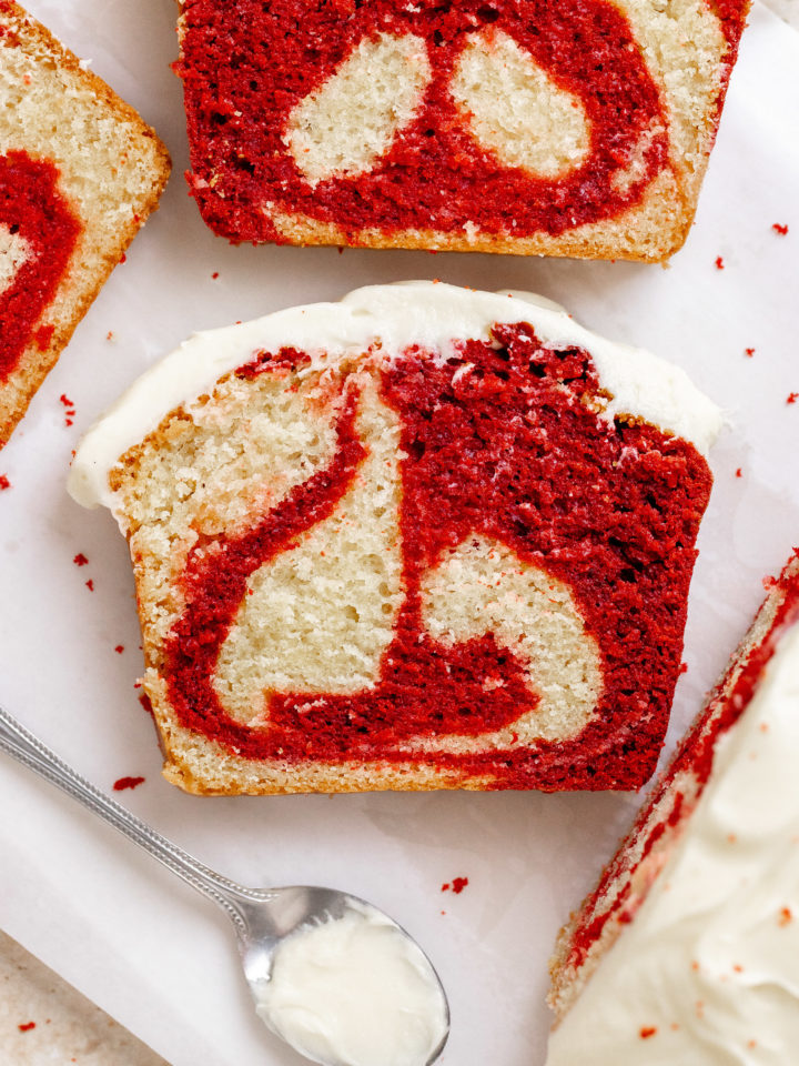Red Velvet Loaf Cake - Julie Marie Eats