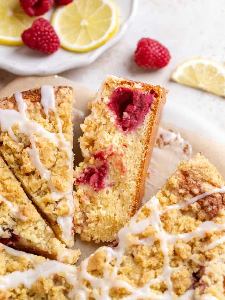 Raspberry Lemon Coffee Cake - Julie Marie Eats