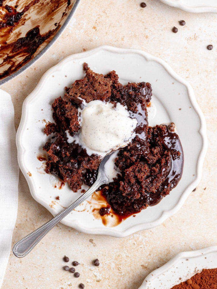 Brown Butter Hot Fudge Cake - Julie Marie Eats