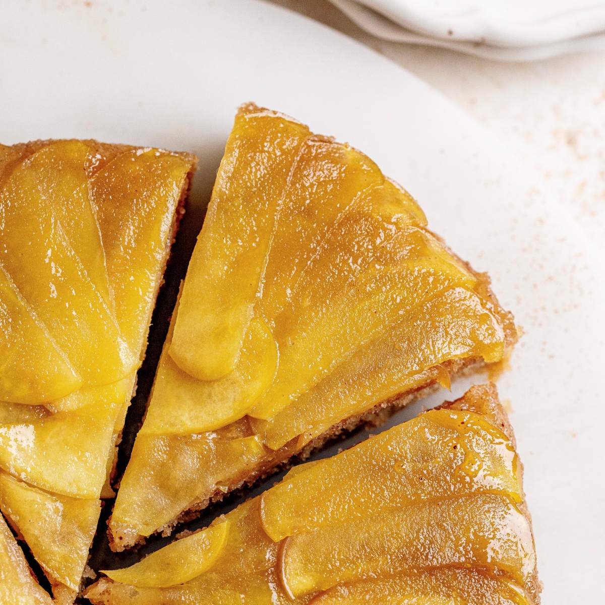 Easy Maple Apple Upside Down Cake - Julie Marie Eats