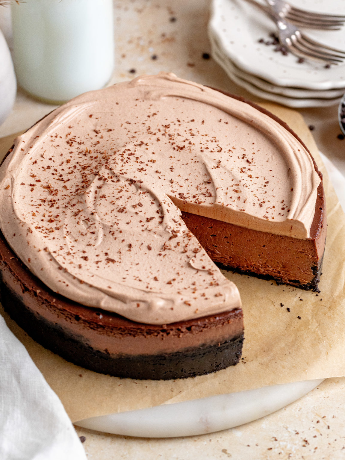 Chocolate Cheesecake - Julie Marie Eats