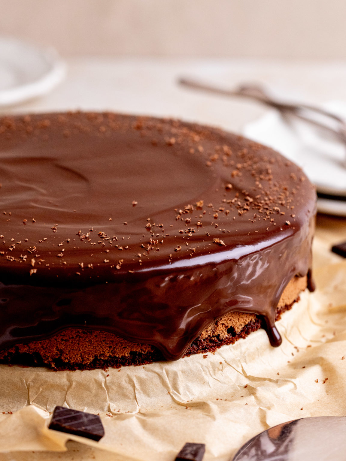 Chocolate Mousse Cake - Julie Marie Eats