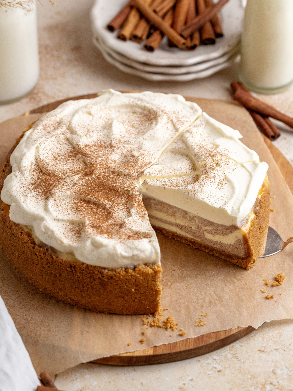 Creamy Cinnamon Cheesecake - Julie Marie Eats