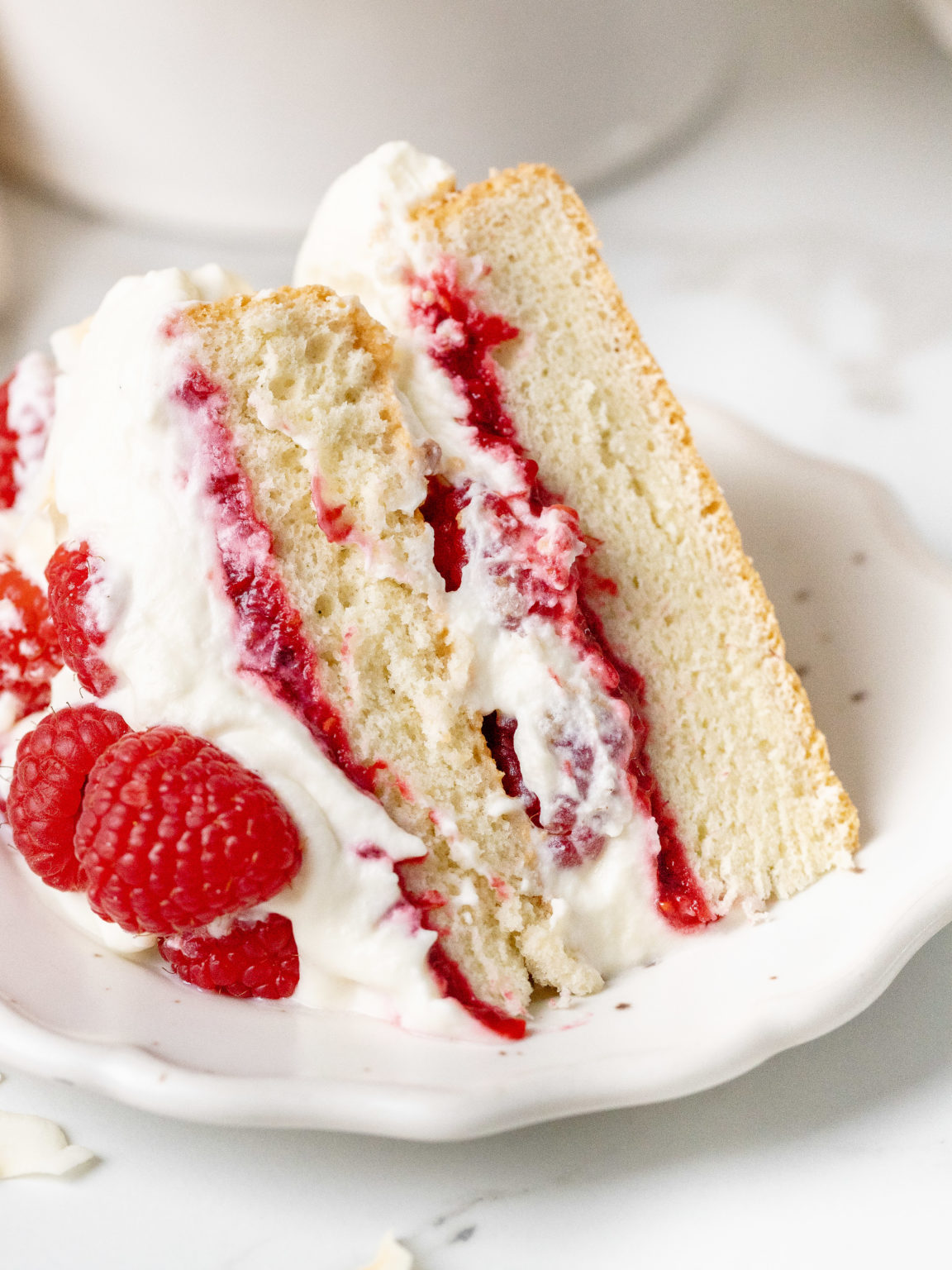 Coconut Raspberry Cake with Coconut Cream - Julie Marie Eats
