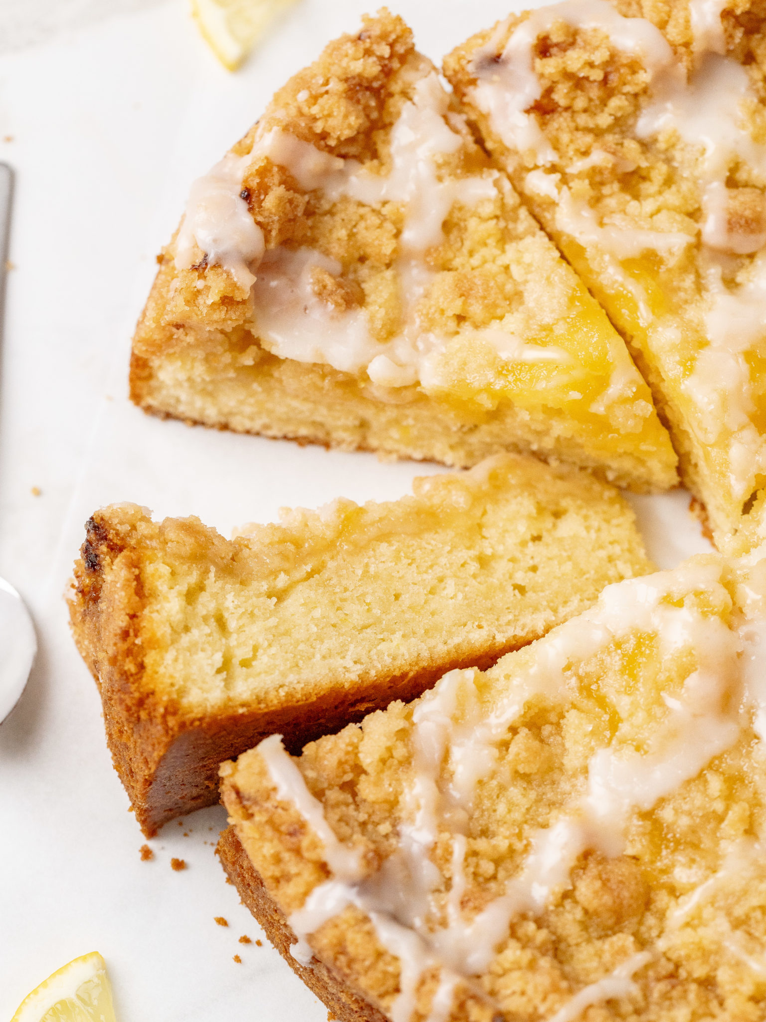 Lemon Curd Coffee Cake (Soft & Buttery Crumb Cake) - Julie Marie Eats